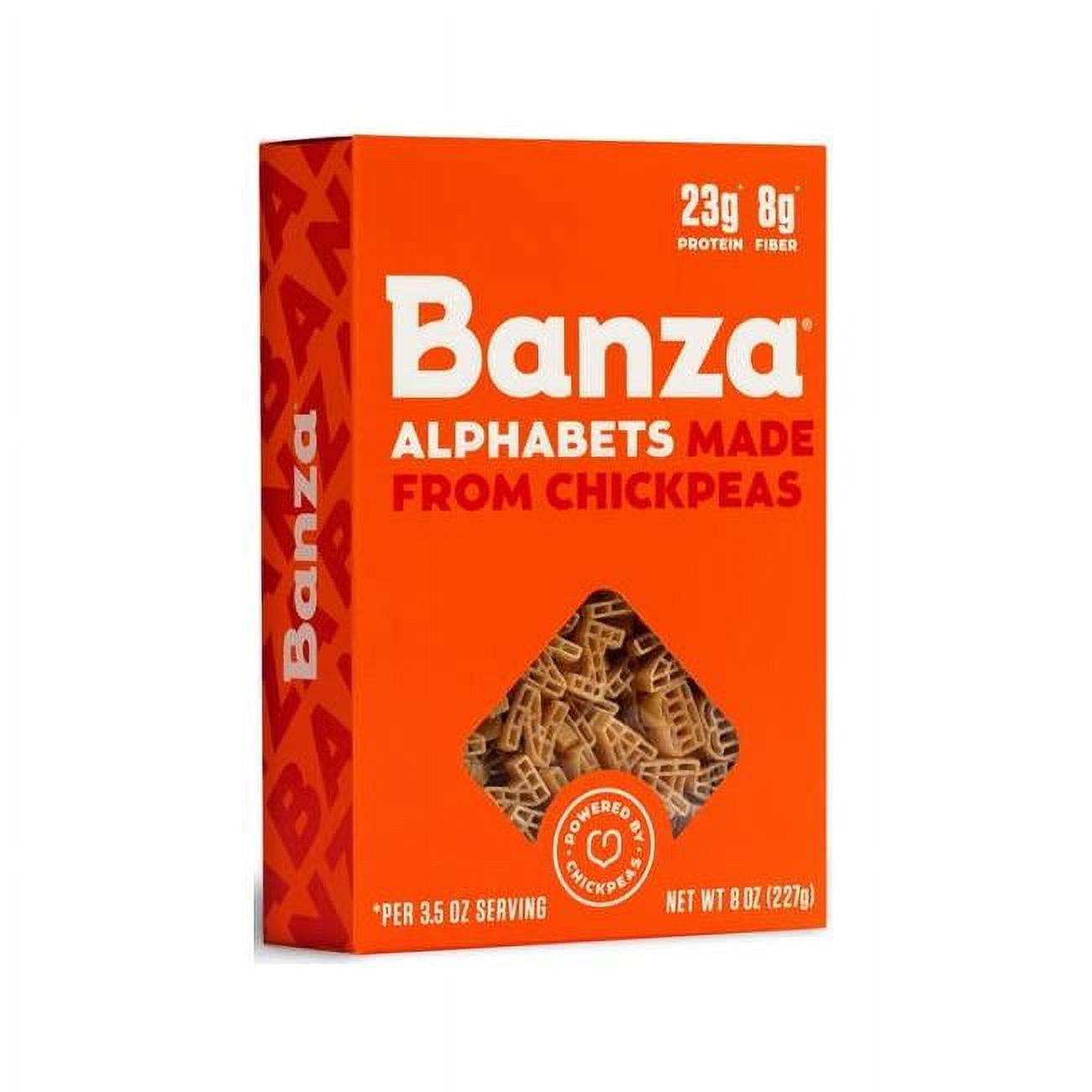 Banza 00354096 8 oz Alphabet Chickpea Pasta - Pack of 6 - Walmart.com