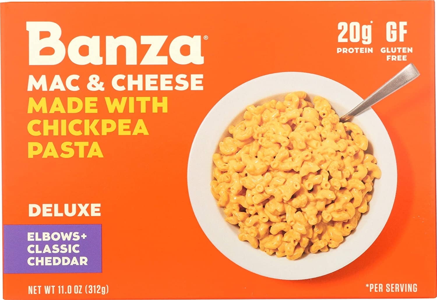Banza Chickpea Pasta Elbows Deluxe Mac & Cheese Classic Cheddar -- 11 ...
