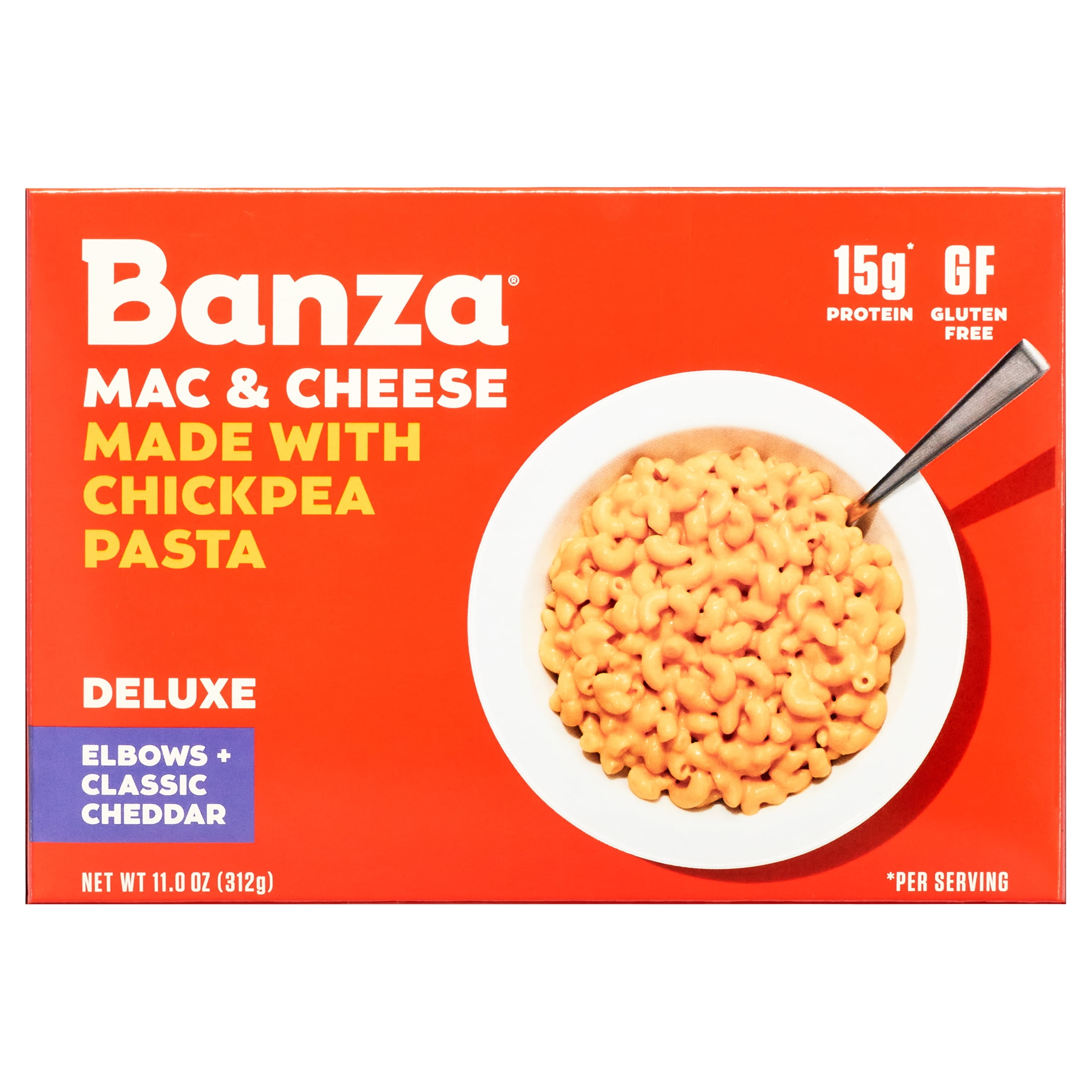 Banza Deluxe Elbows & Creamy Cheddar, Mac and Cheese - High Protein ...