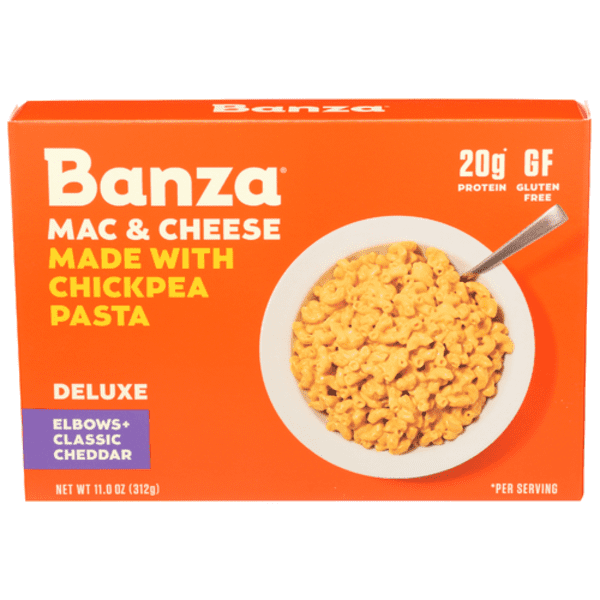 Banza Elbows + Classic Cheddar Deluxe Mac & Cheese Made With Chickpea ...