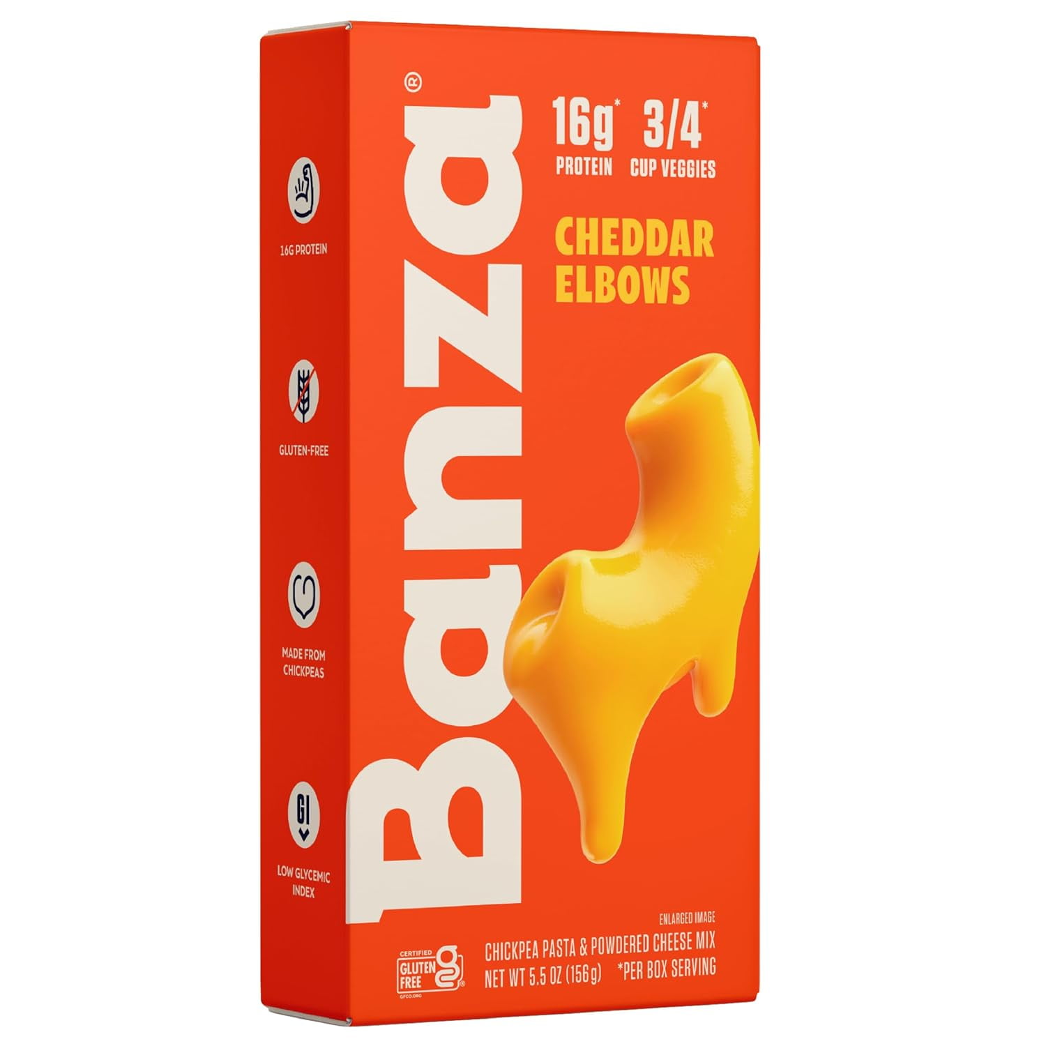Banza Elbows & Classic Cheddar Mac and Cheese - High Protein, Gluten ...