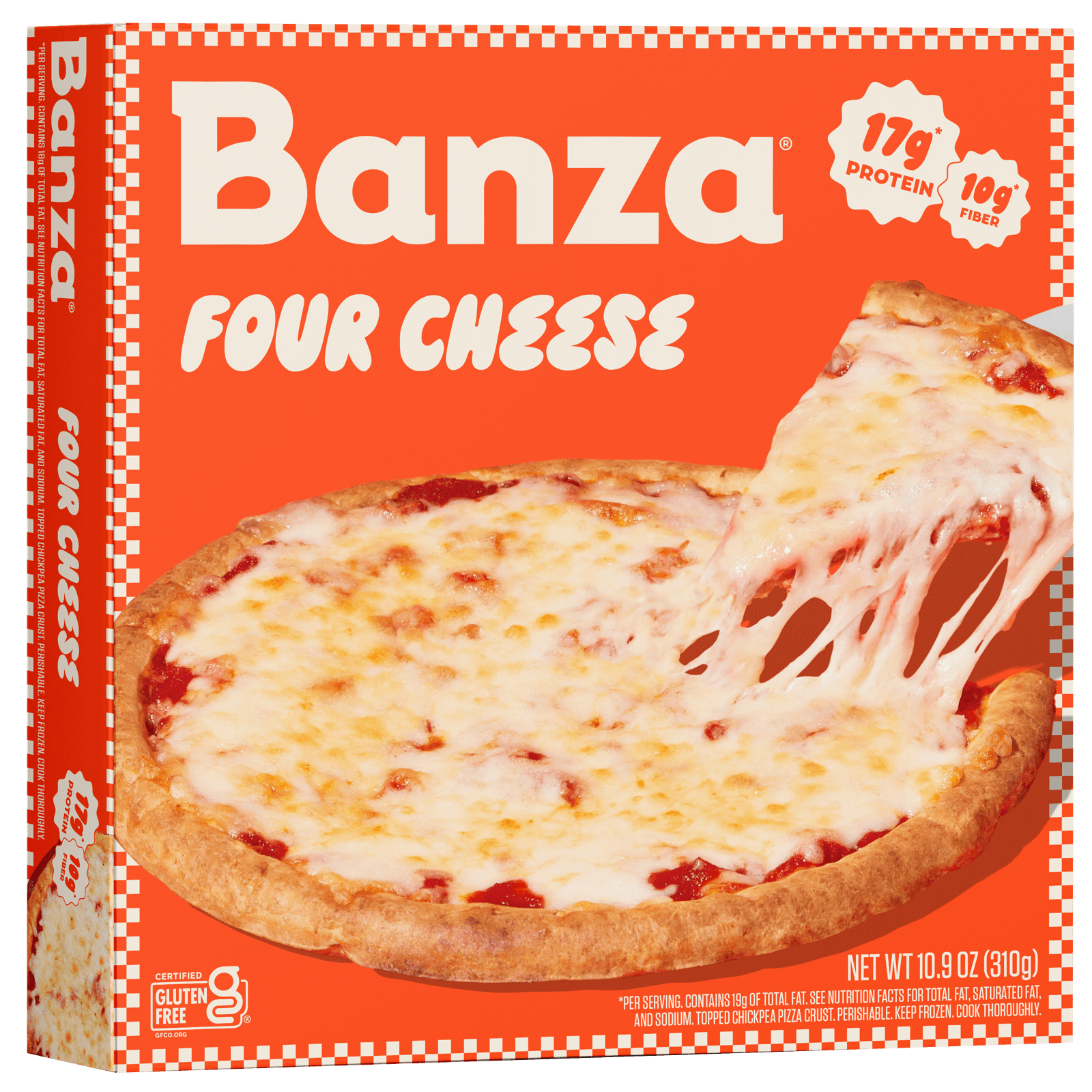 Banza Four Cheese Pizza from Chickpeas - High Protein, Gluten Free ...