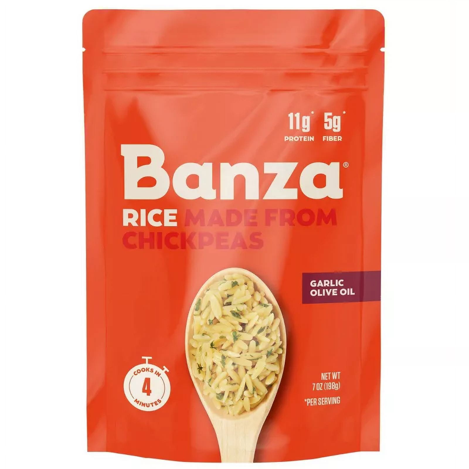 Banza Garlic Olive Oil Chickpea Rice Mix 7oz (Pack of 6) - Walmart.com