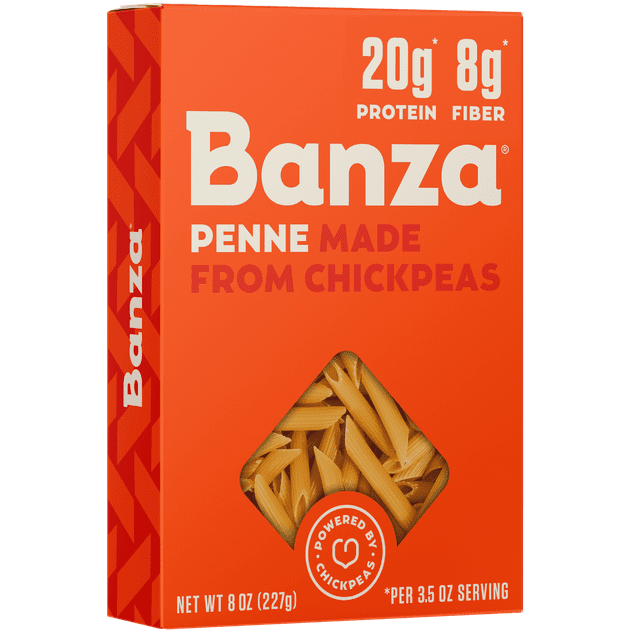 Banza Penne Pasta from Chickpeas - Gluten Free 8oz, High Protein, and ...