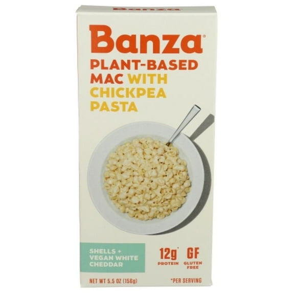 Banza Shells + Vegan White Cheddar Plant-Based Mac With Chickpea Pasta ...