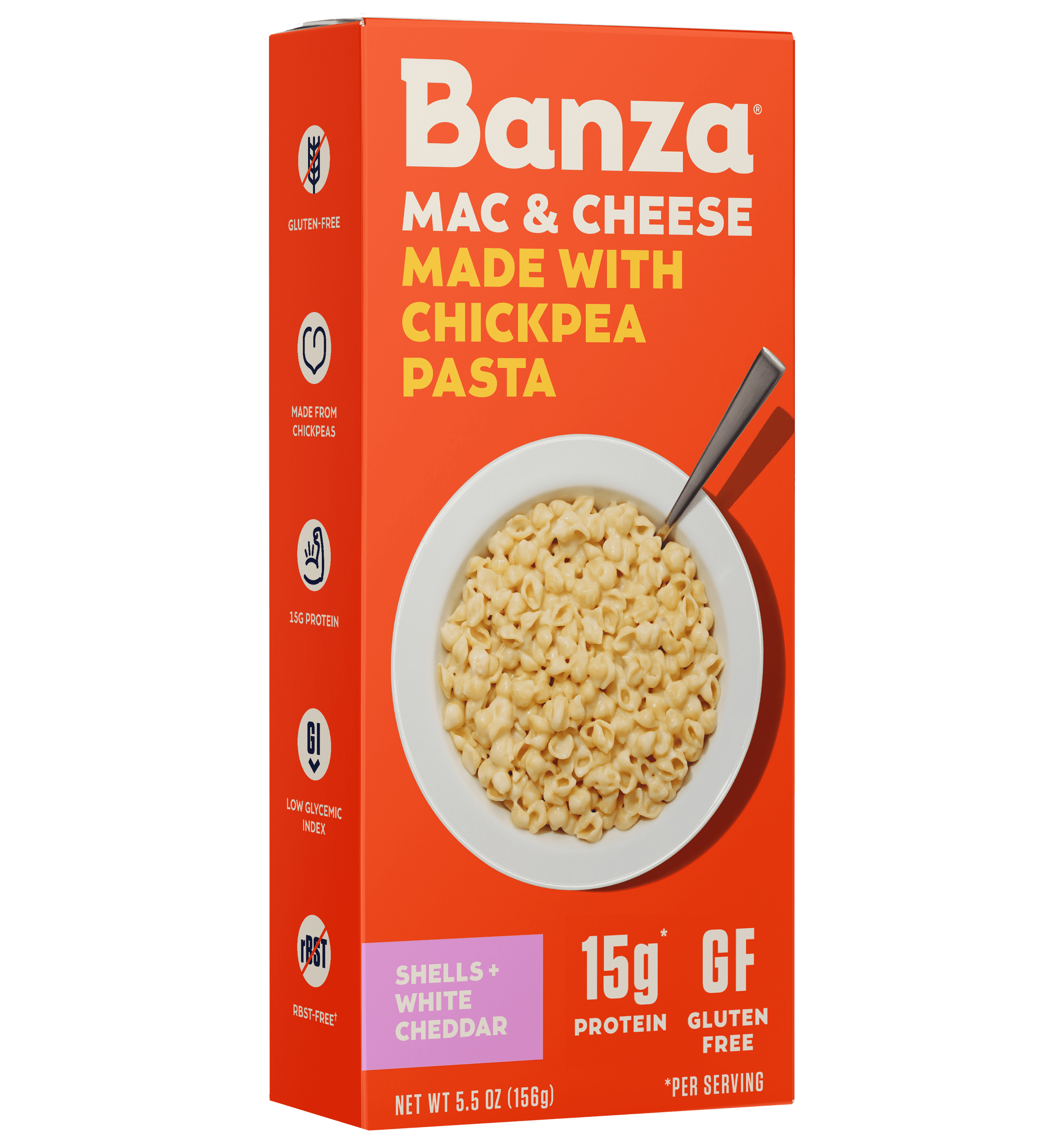 Banza Shells & White Cheddar, Mac and Cheese - High Protein, Gluten ...