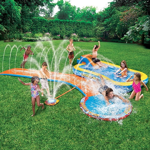Banzai Aqua Drench 3-in-1 Inflatable Splash Park - Walmart.com