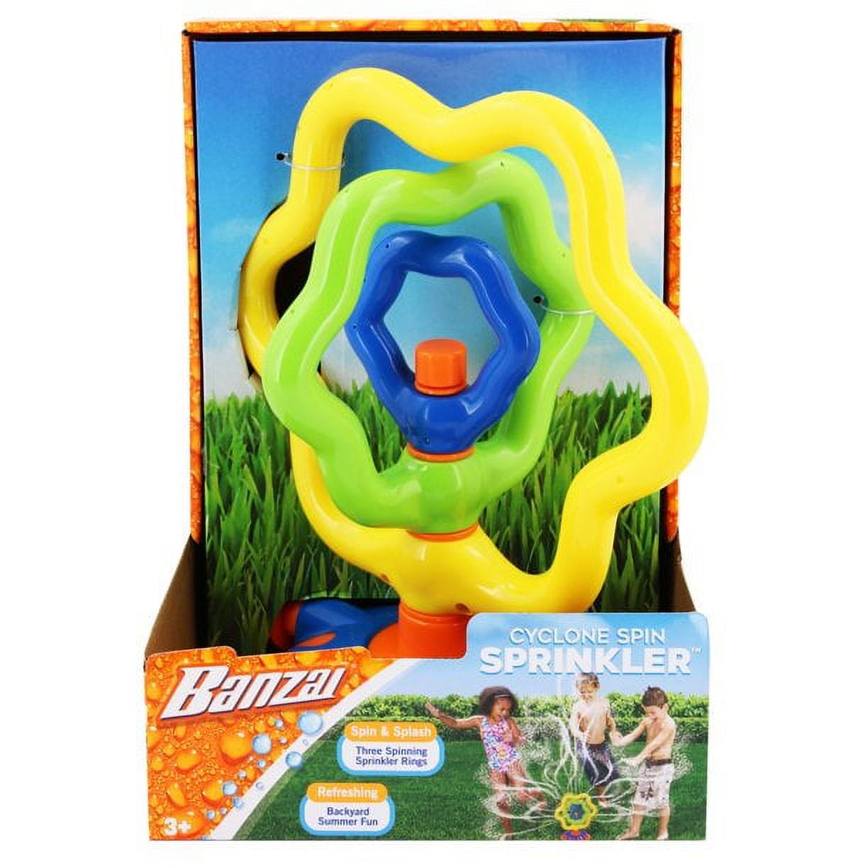 Banzai Cyclone Spin Outdoor Sprinkler Spinning Sprinkler Rings ...