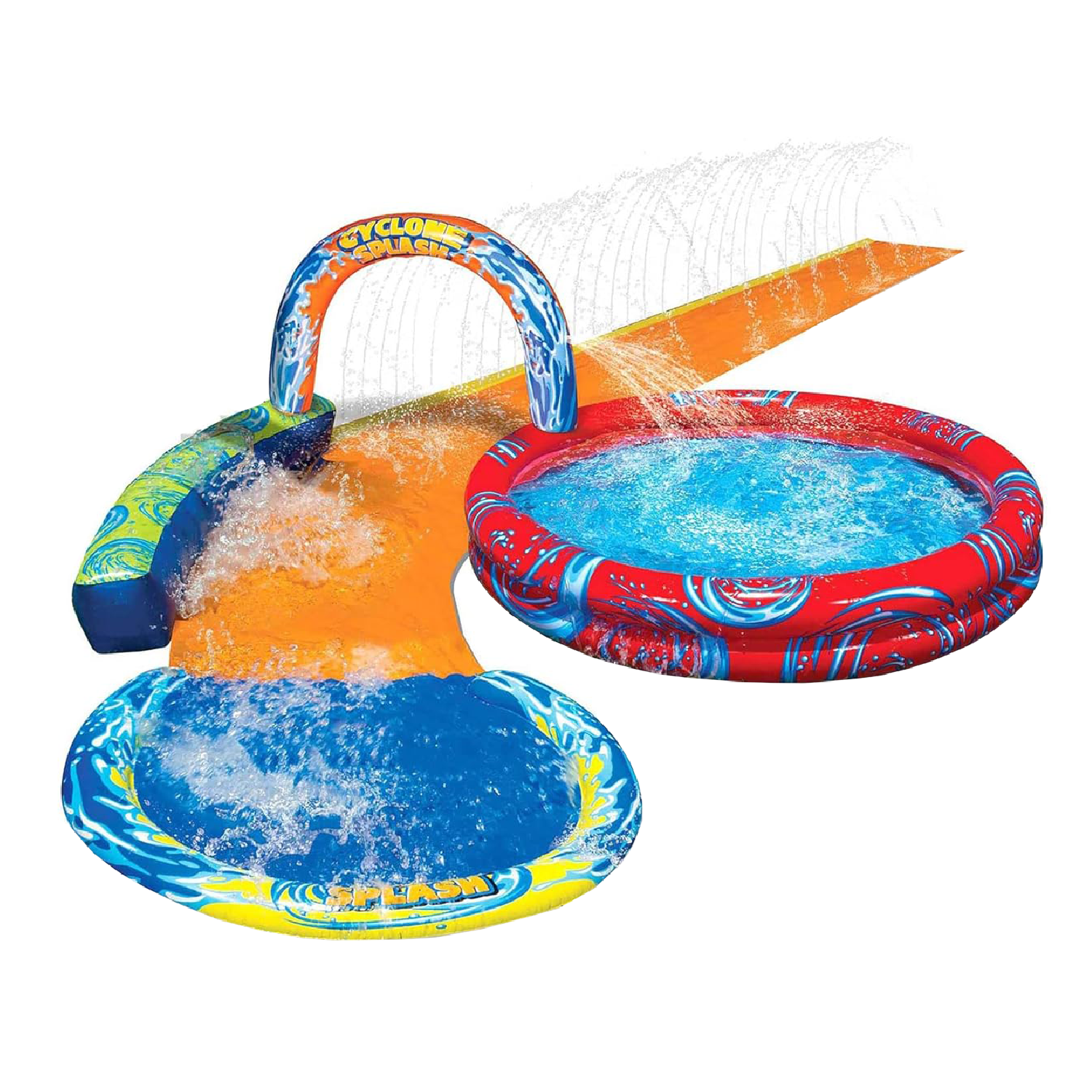Banzai Cyclone Splash Park Inflatable Water Slide, Aqua Pool, Kids ...