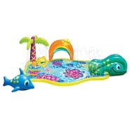 Packed Party Luxe Blue Ombre 59” Round Soft-Sided Inflatable Swimming ...