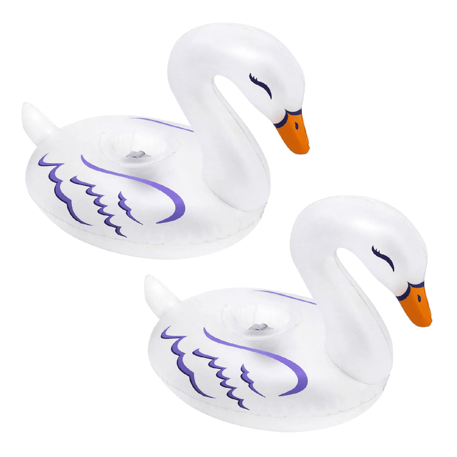 Banzai Lumi Bright Party Swans Inflatable White Pool Lanterns, (2 Pack ...