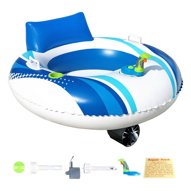 Banzai Large Motorized Inflatable Pool Cruiser for Fun Adult Swimming ...