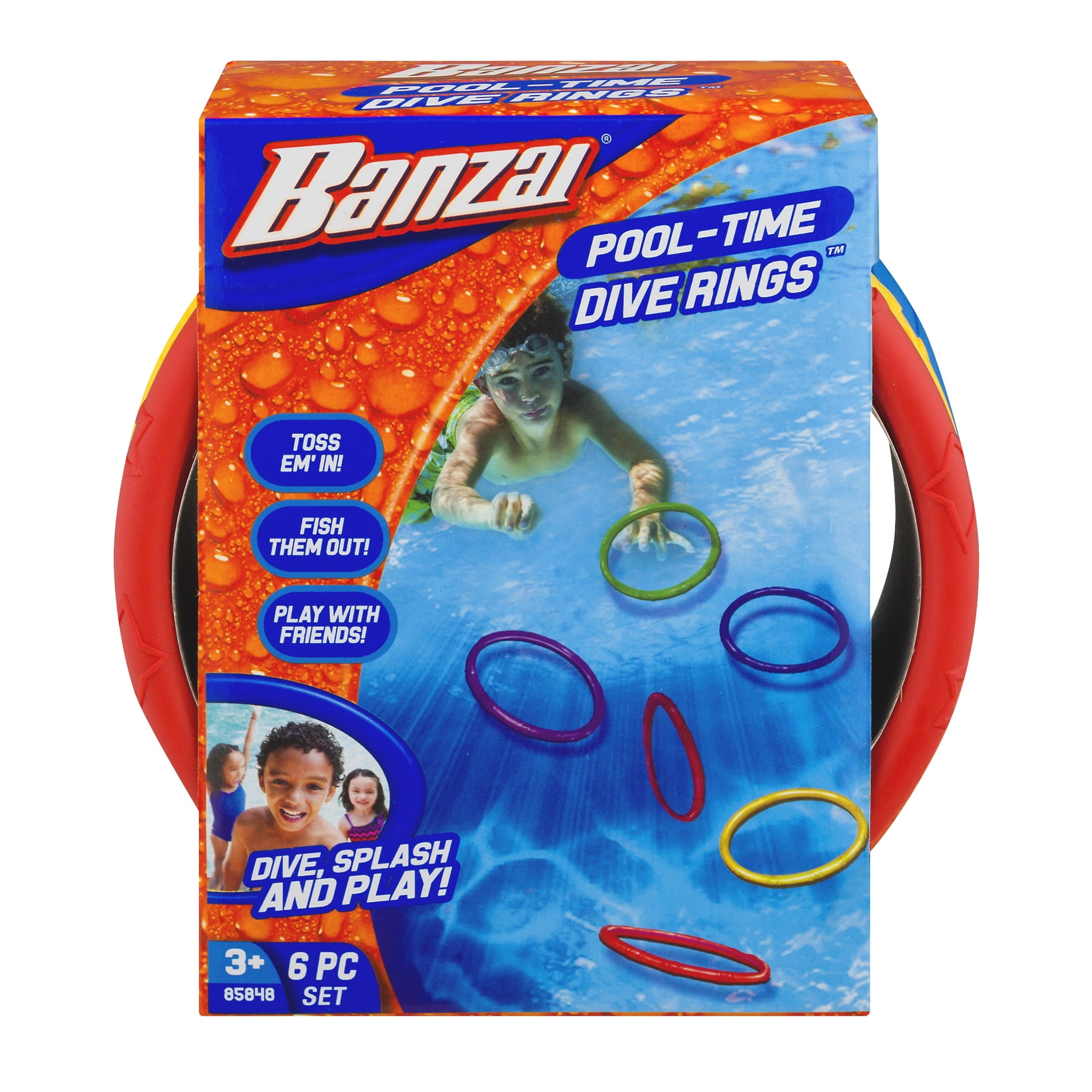 POOL-TIME Kids' Fun Water Swim Toys - Dive Rings Set of 6 - Walmart.com