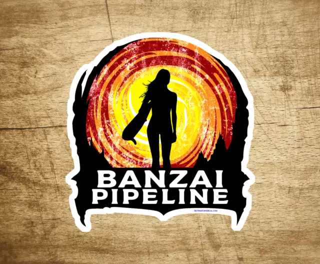 Banzai Pipeline Surfing North Shore Surf Oahu Hawaii Surfboard Decal ...