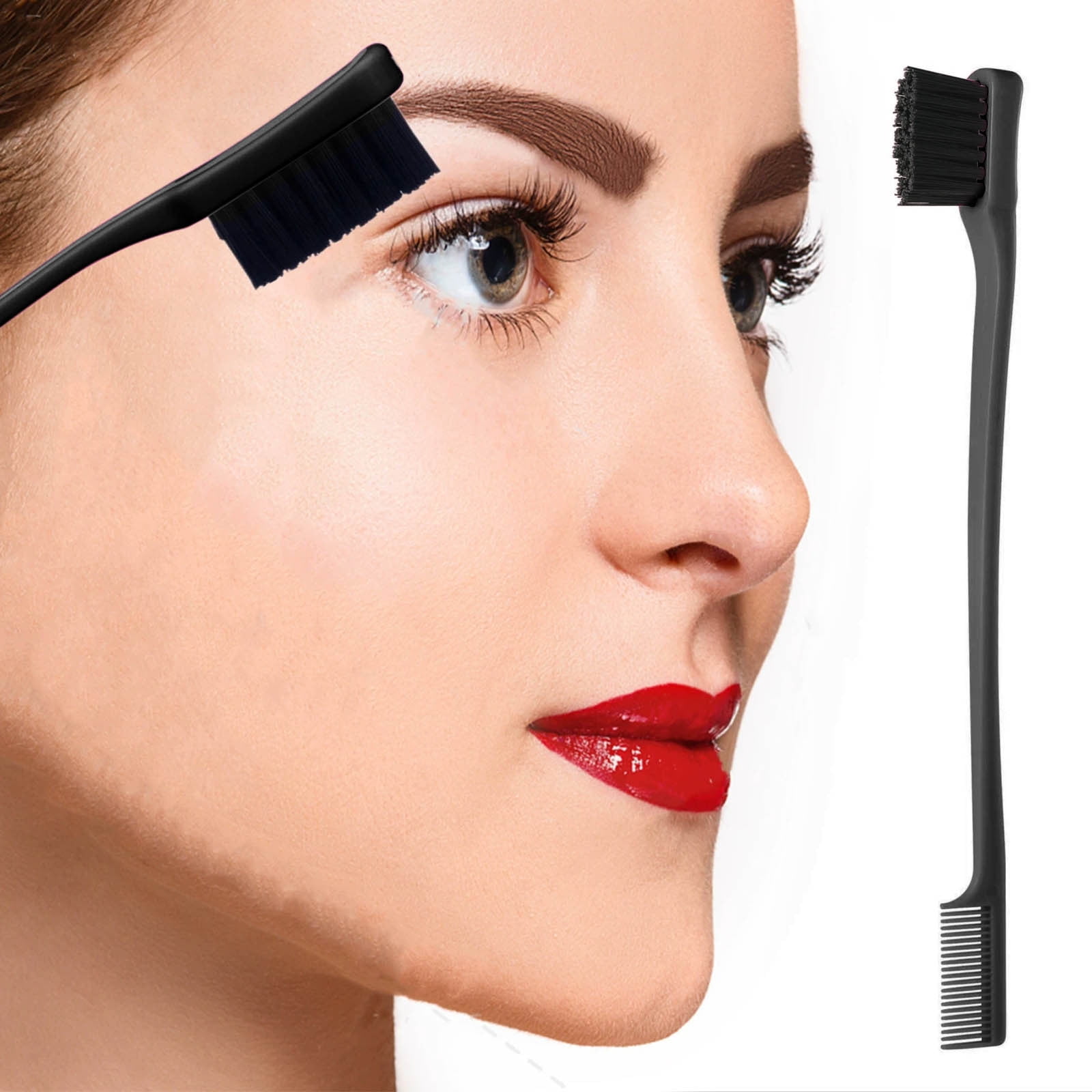 Banzch Edge Brush, Double-Ended Brow and Hair Styling Comb, Edge ...