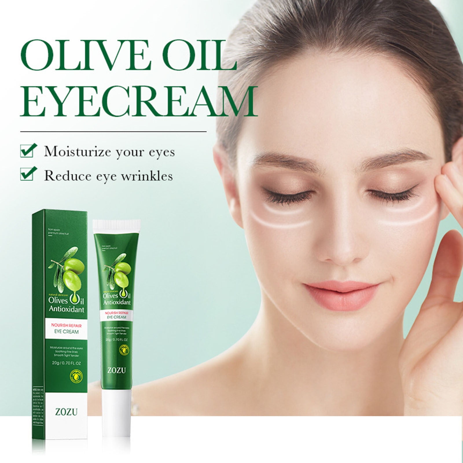 Banzch Olive Oil Eye Cream, Can Improve Dark Circles, Reduce Fine Lines ...
