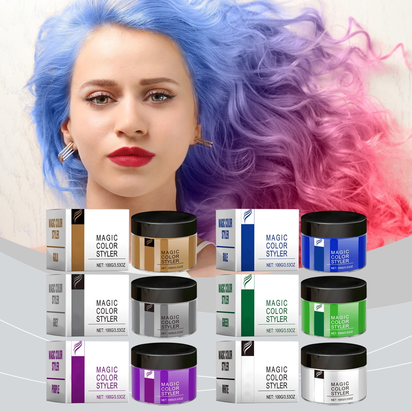 Banzch Silver Gray Natural Hair Dye Cream,Grey Hair Dye,Silver Hair Dye ...