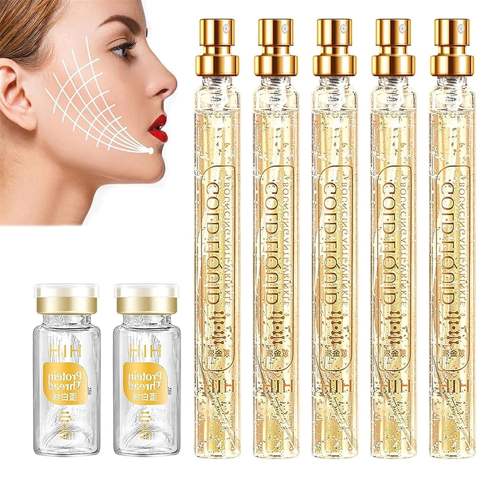 Banzch Soluble Protein Thread Combined With Gold Essence Gold Protein ...