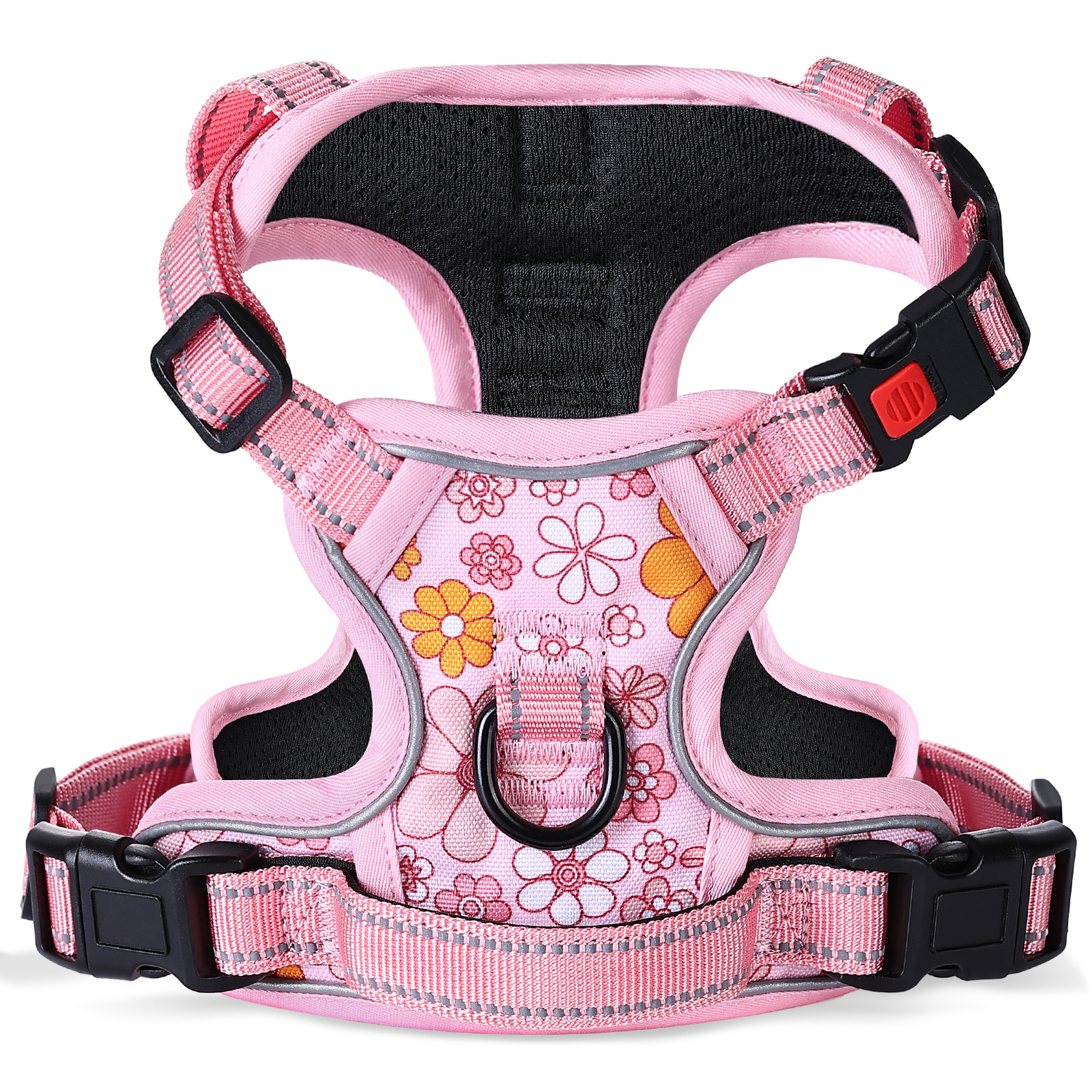 BaoCheng No Pull Vest Harness, Reflective Adjustable Soft Padded Pet ...
