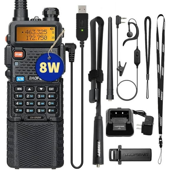 Baofeng UV-5R Ham Radio Handheld Rechargeable Two Way Radios Long Range ...