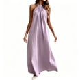 BaoFuBaoMei Backless Dresses for Women Plus Size Ruched Maxi Sundresses ...