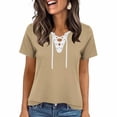 BaoFuBaoMei Black Tops for Women Plus Size V Neck Short Sleeve Shirts ...