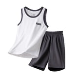 BaoFuBaoMei Child Teen 2 Piece Sets Summer Crew Neck Sleeveless Tops ...