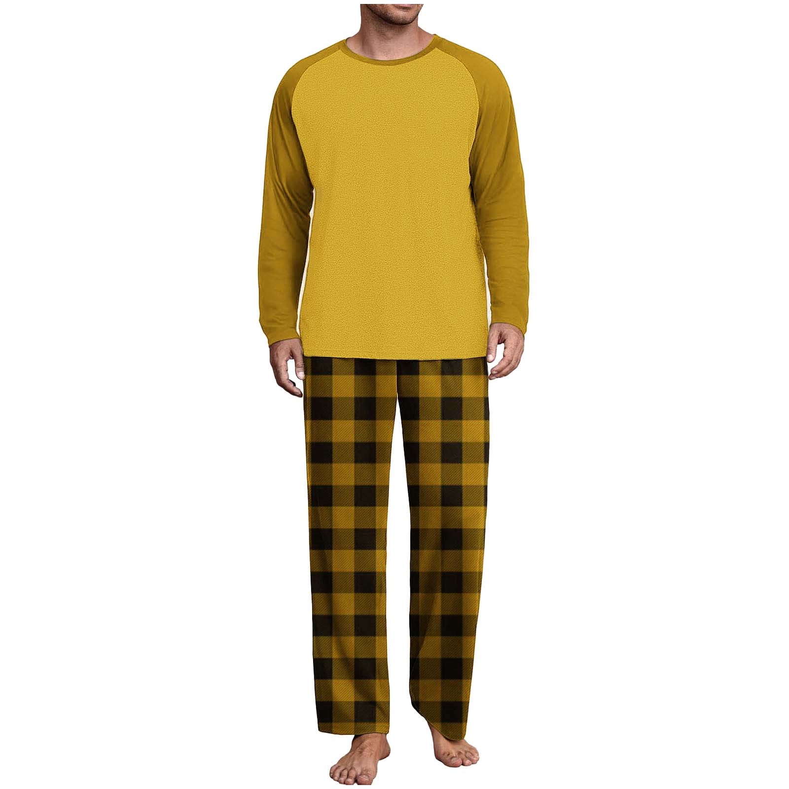 BaoFuBaoMei Mens Pajamas Sets Big and Tall 2 Piece Crew Neck Lounge ...