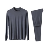 BaoFuBaoMei Mens Warm Pajama Set Big and Tall Mock Neck Lounge Sets ...