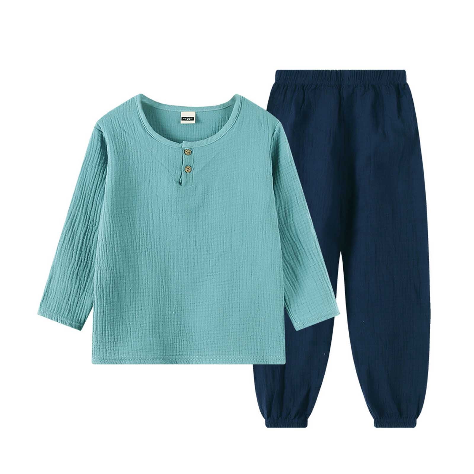 BaoFuBaoMei Pants Sets Child 2 Piece Outfits Summer Long Sleeve Tops ...