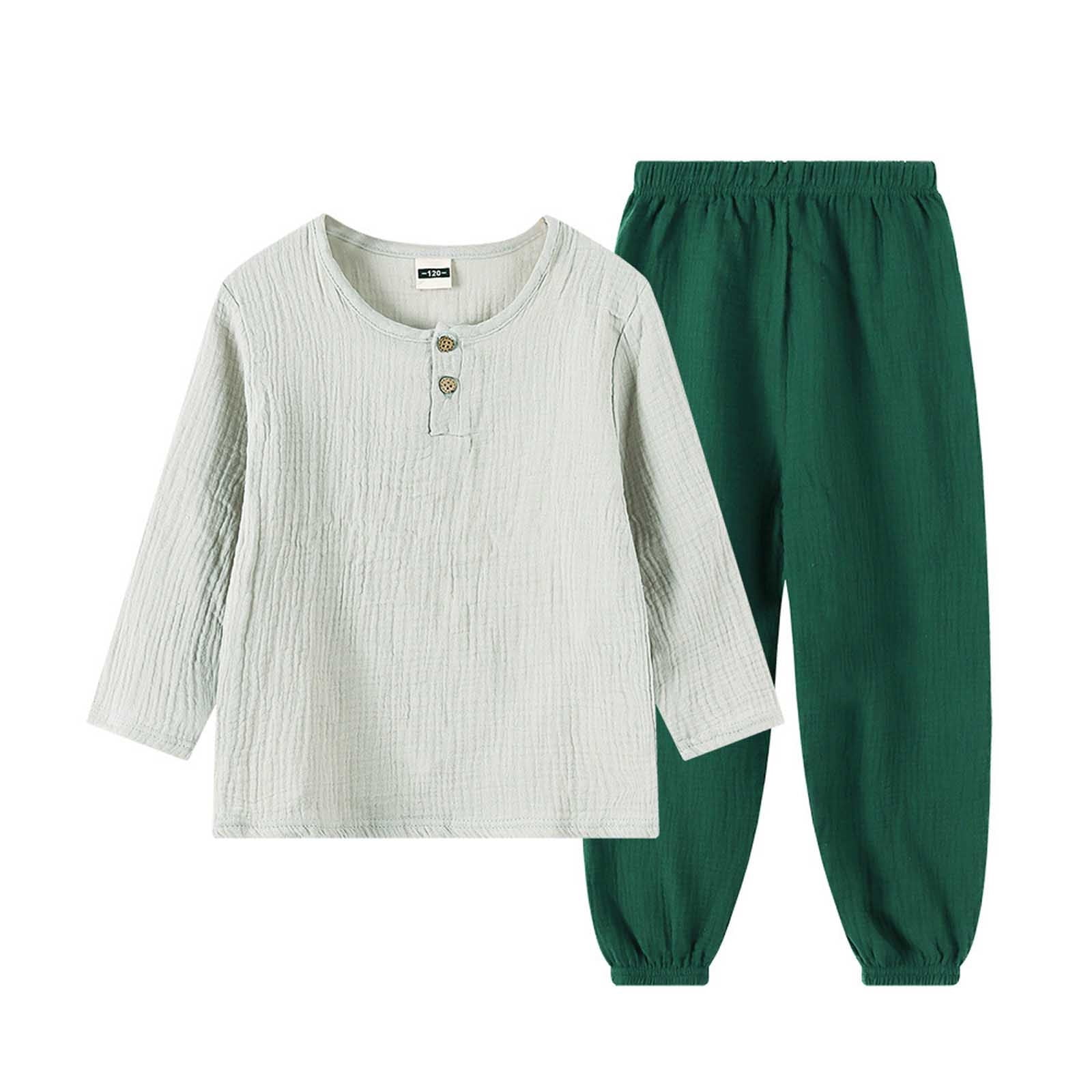 BaoFuBaoMei Pants Sets Child 2 Piece Outfits Summer Long Sleeve Tops ...