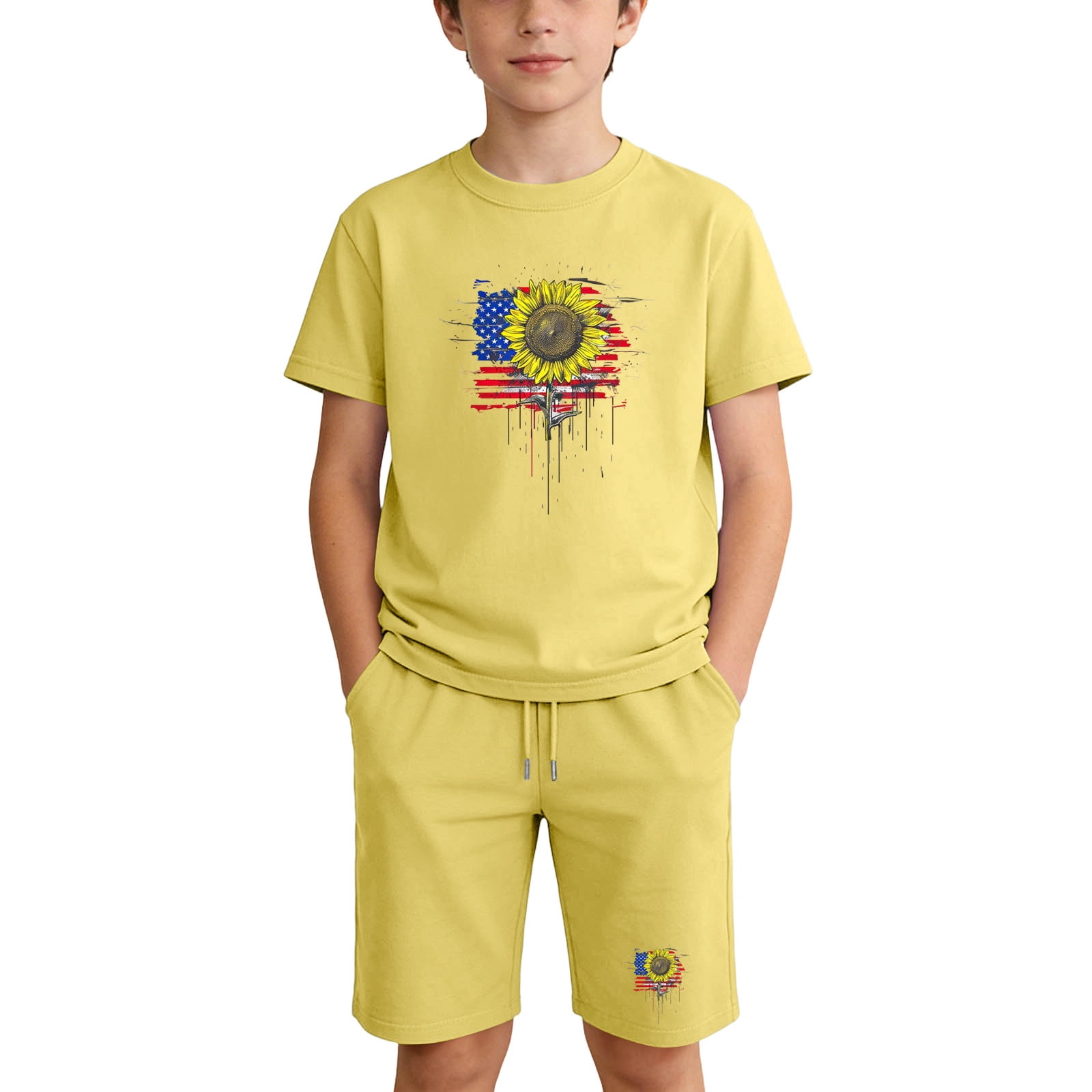 BaoFuBaoMei Patriotic Outfit for Girls Summer Independence Day Vacation ...