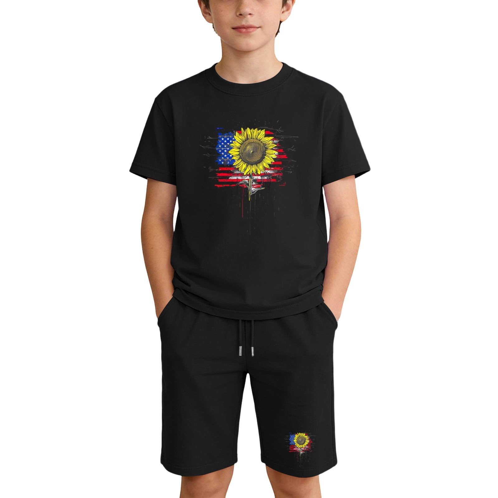 BaoFuBaoMei Patriotic Outfit for Girls Summer Independence Day Vacation ...
