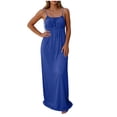BaoFuBaoMei Summer Dresses for Women Plus Size Spaghetti Strap Backless ...