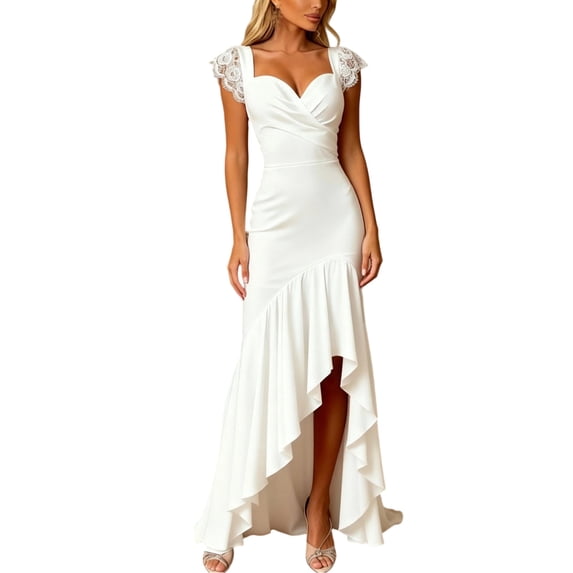 BaoFuBaoMei Wedding Guest Dresses for Women Plus Size Elegant Bodycon ...