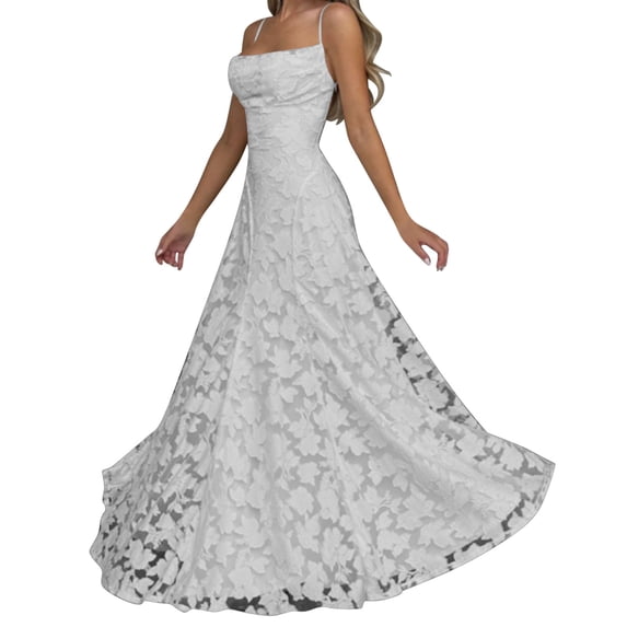 BaoFuBaoMei Wedding Guest Dresses for Women Spaghetti Strap Maxi Cami ...