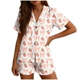 BaoFuBaoMei Womens Pajamas Plus Size 2 Piece Short Sleeve Shirts and ...