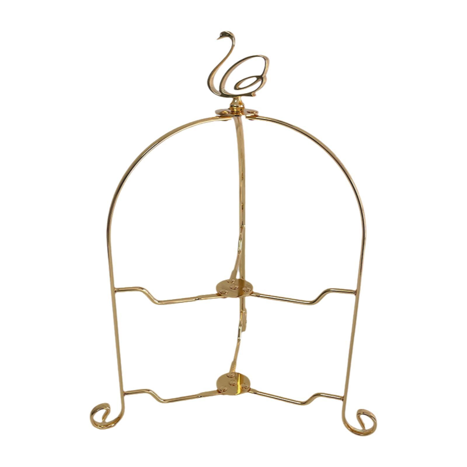 Baoblaze 2 Tiers Cake Shelf Iron Simple Metal Cake Stand Rack for ...