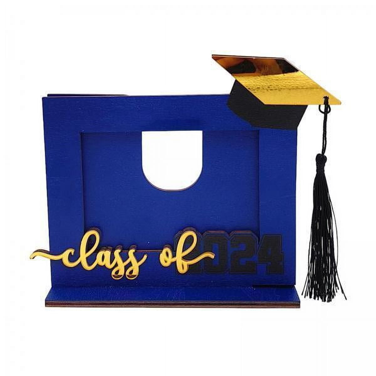 Baoblaze 2x Graduation Photo Frame Desktop Ornament Removable Base 2024 ...
