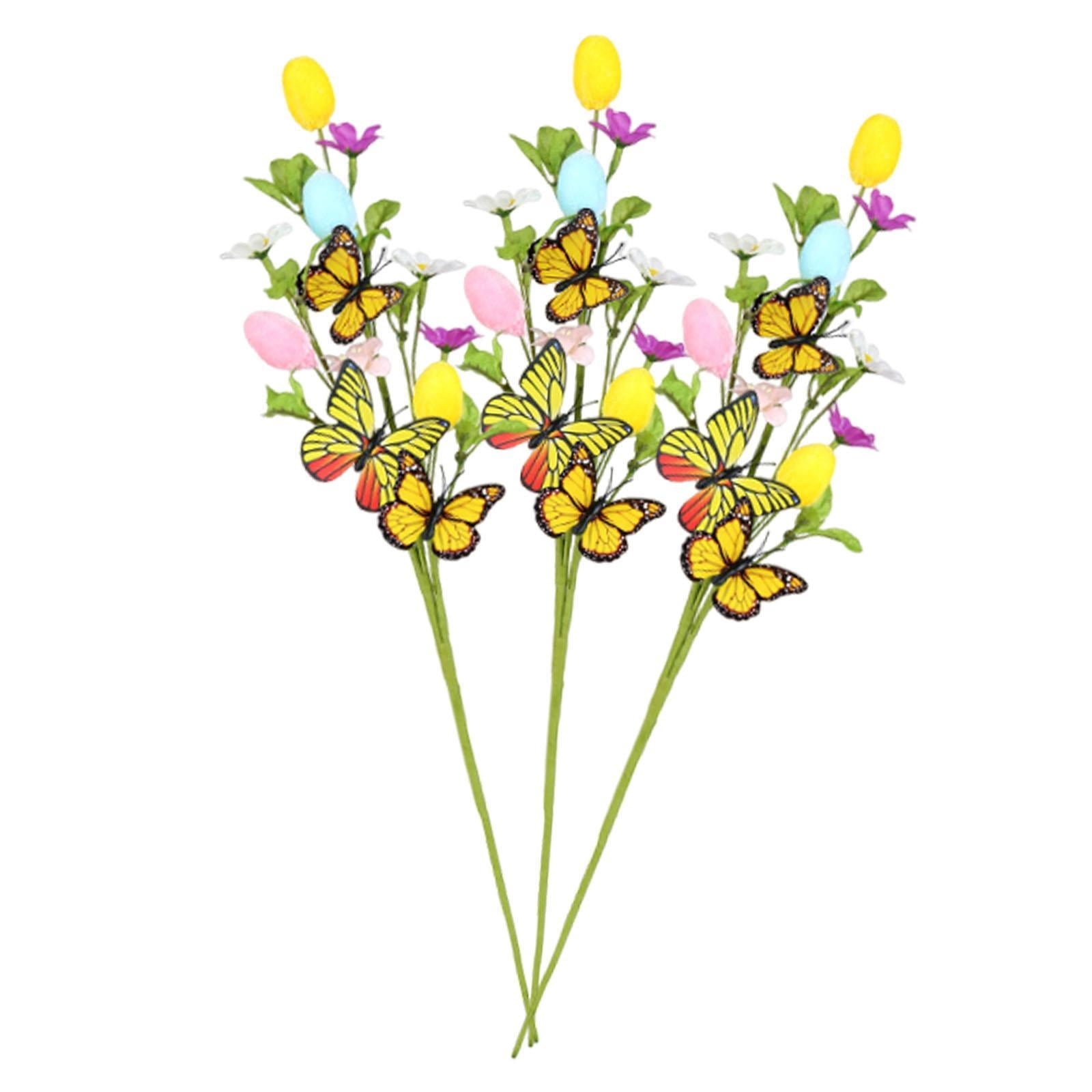 Baoblaze 3 Pieces, Artificial Egg Flower Picks, Durability, Versatile ...
