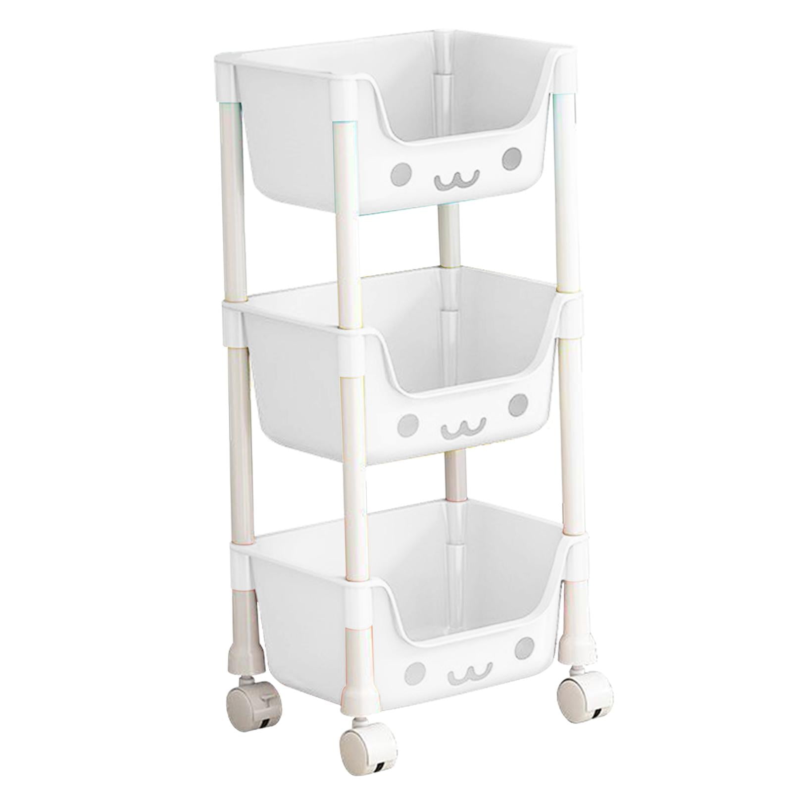 Baoblaze 3 Tier Storage Cart Multipurpose Art Craft Trolley for Office ...