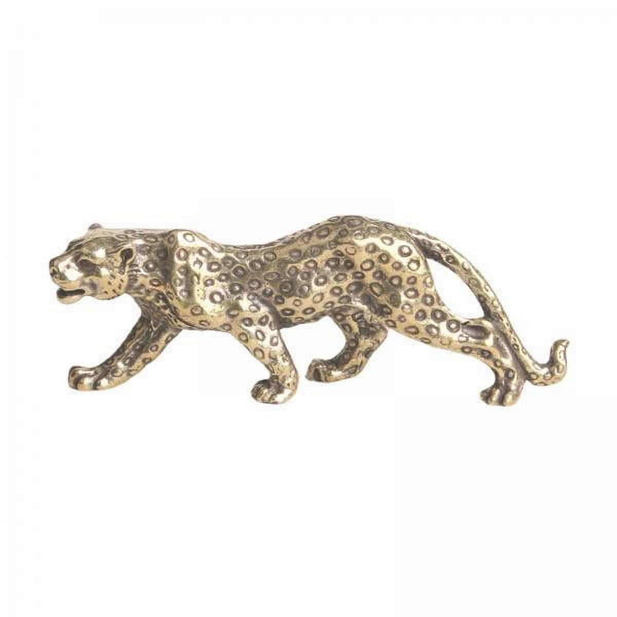 Baoblaze 4x Brass Leopard Figurine Panther Sculpture for Home Office ...