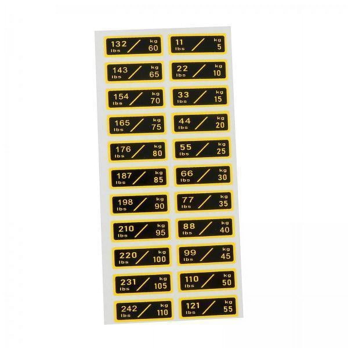 Baoblaze 4x Weight Stack Labels Weight Stickers 11-242lbs/5-110kg ...