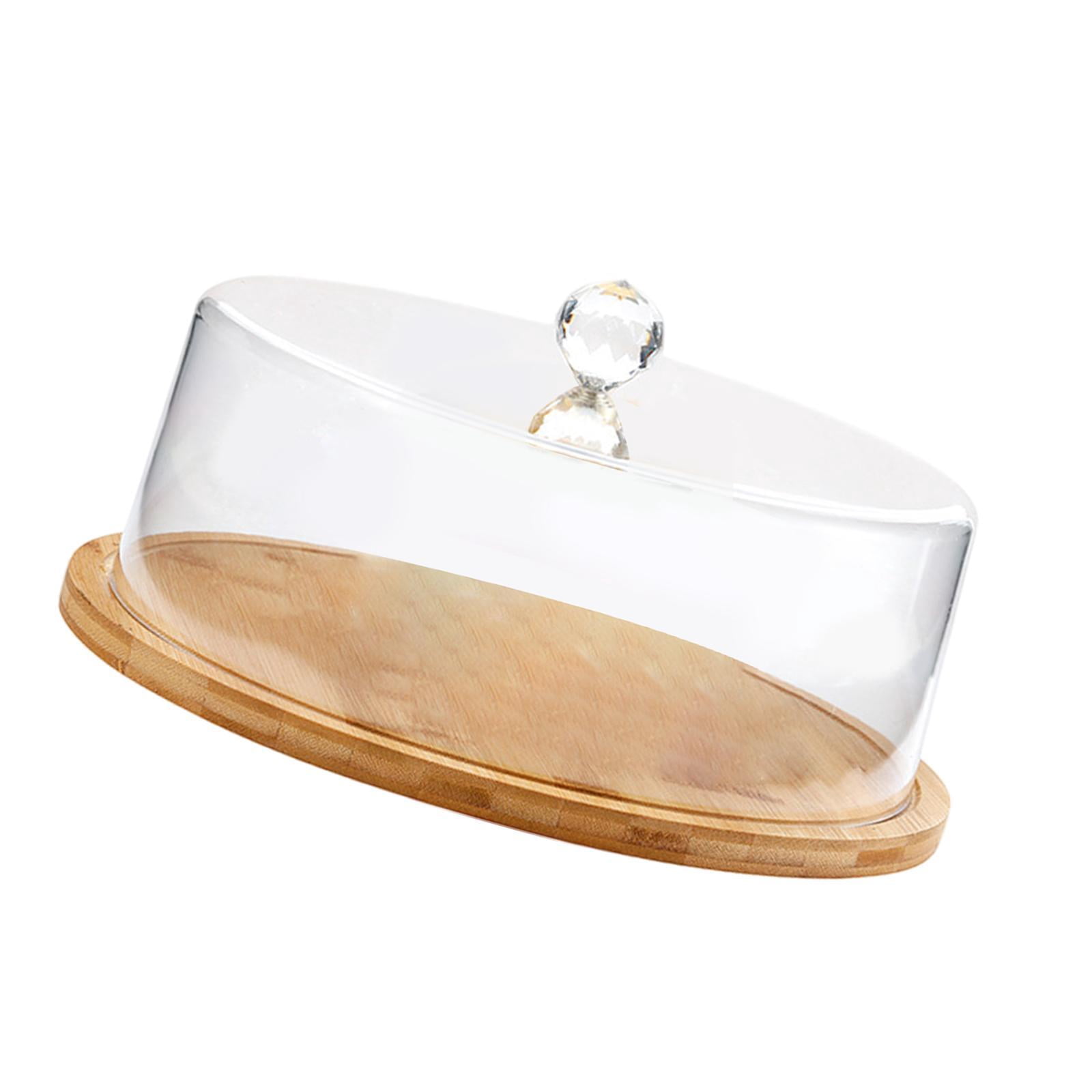 Baoblaze Bamboo Cake Stand with Lid Cake Holder for Restaurants Dessert ...