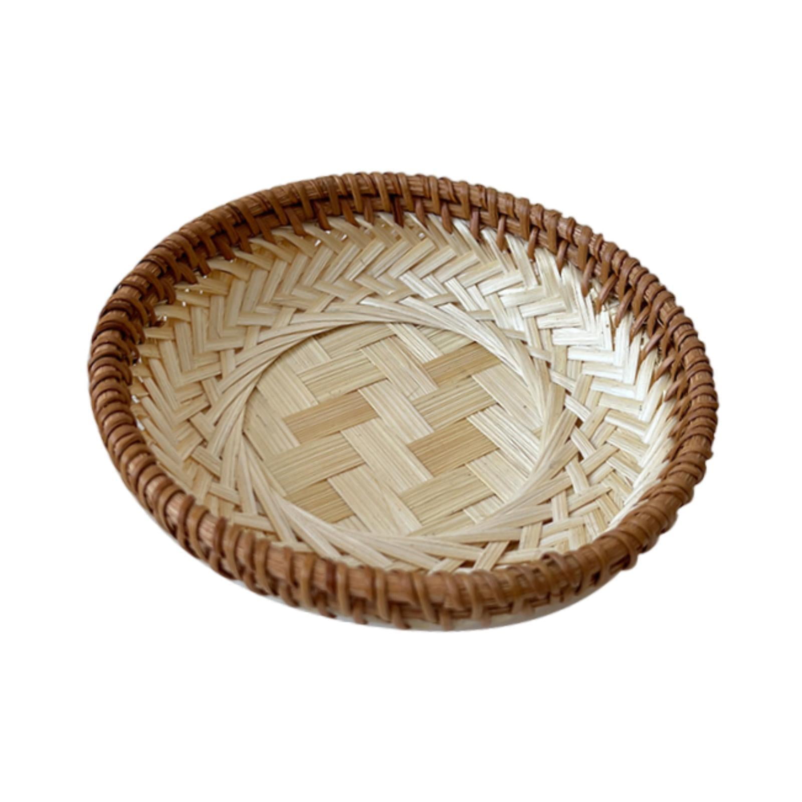 Baoblaze Bamboo Serving Tray Fruit Dessert Tray for Kitchen Countertop ...