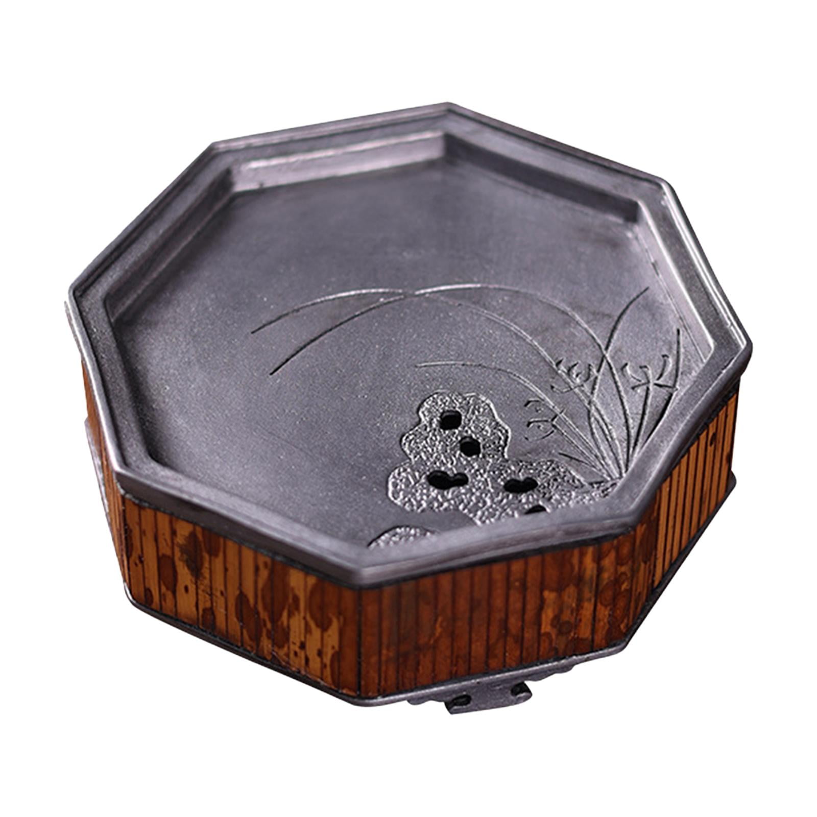 Baoblaze Bamboo Tea Tray Drainage Table Box with Water Storage for ...