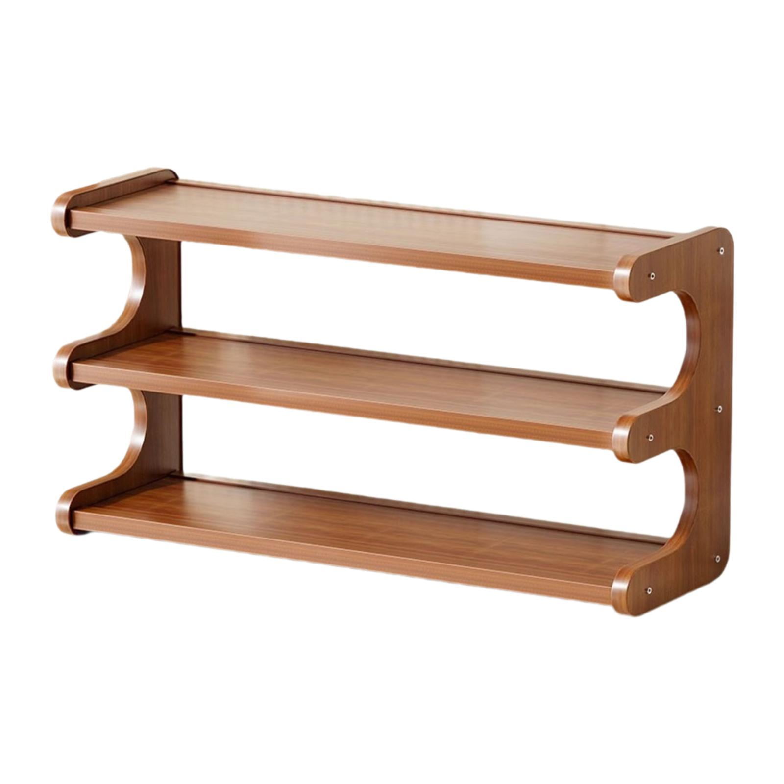 Baoblaze Bathroom Countertop Organizer Wooden Display Shelf for Bedroom ...