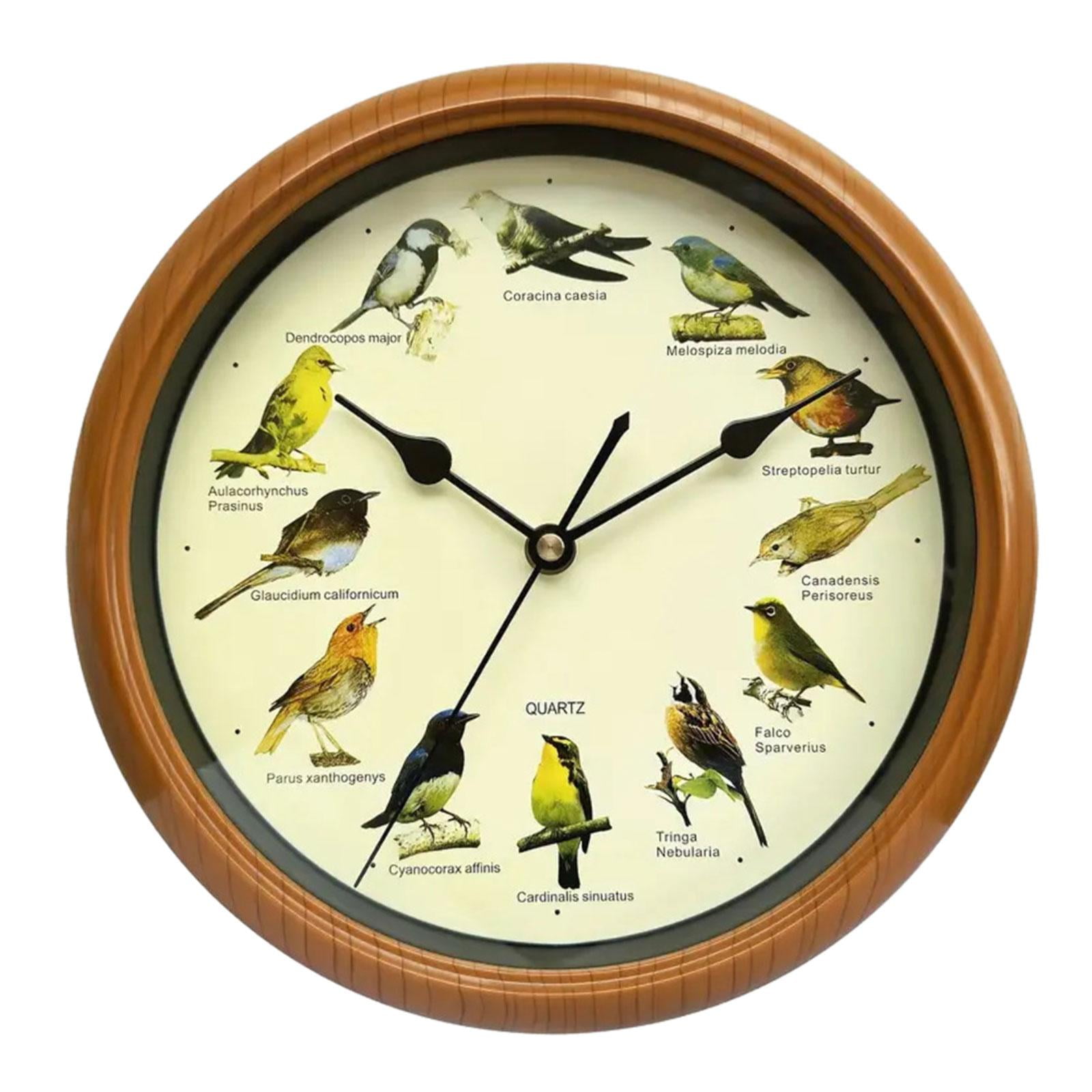 Baoblaze Bird Wall Clock 10 inch Decorative Wall Clock for Bedroom ...