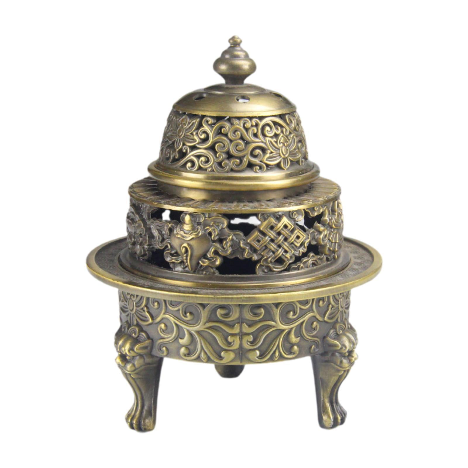 Baoblaze Burner Alloy Decor Antique Censer for Tabletop Tea Room Light ...