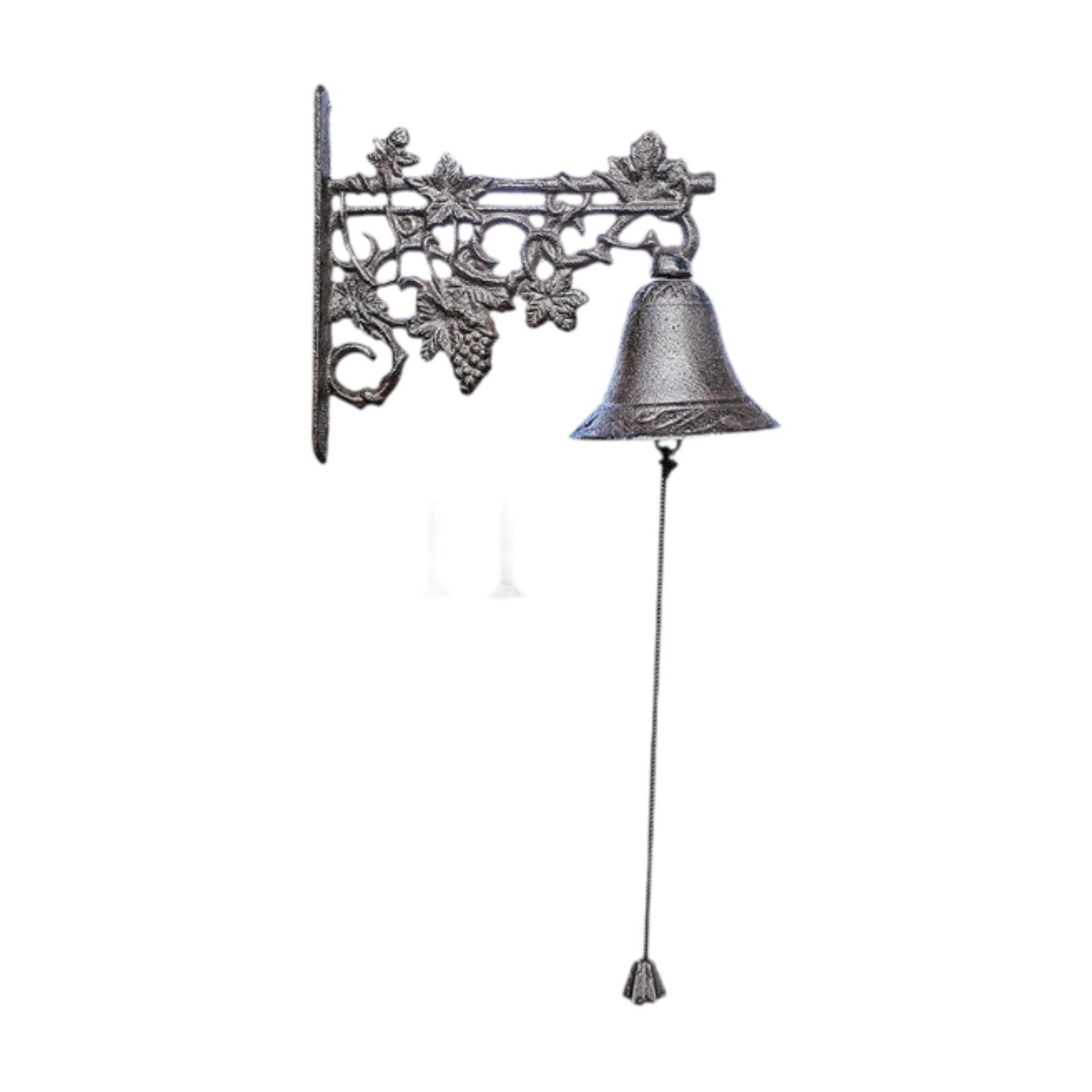 Baoblaze Cast Iron Door Bell Bar Reception Garden Bells Yard School ...